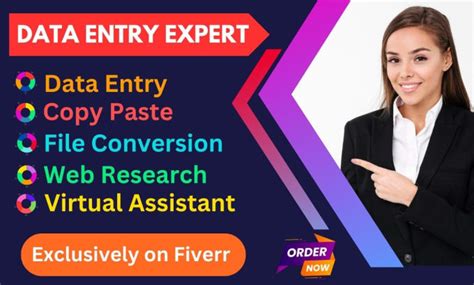 Provide Virtual Assistant Data Entry Copy Paste Web Research Typing Expertise By Maswapon Fiverr