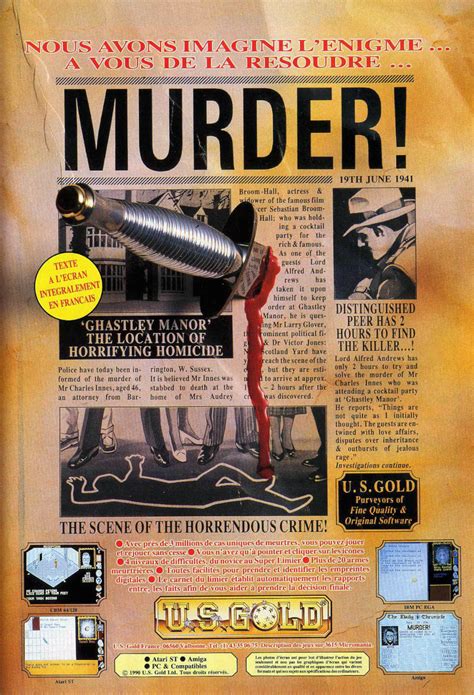 Atari St Murder Scans Dump Download Screenshots Ads Videos Catalog Instructions Roms