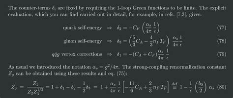 Perturbation Theory Expansion At First Order Cal O Alphas In Counterterms For The Qcd