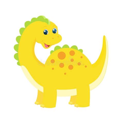 Cute Yellow Dinosaur Cartoon Stock Illustrations 2123 Cute Yellow