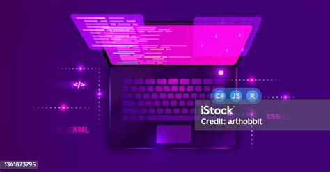 Web Development Coding And Programming Futuristic Banner Computer Code