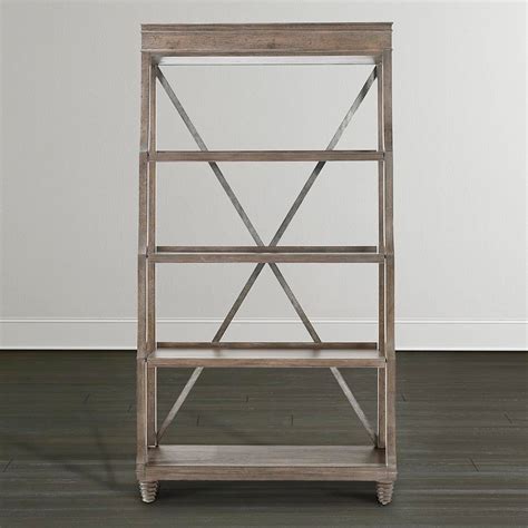 Compass Etagere Shelf Bookcase In Multiple Finishes Bassett