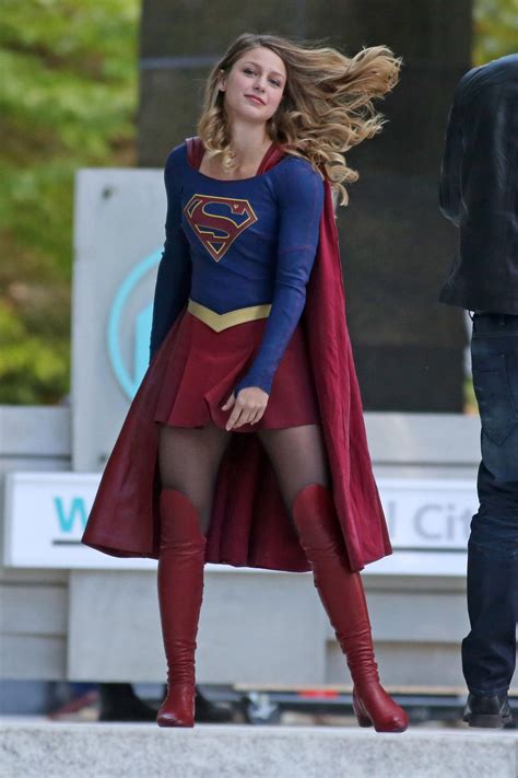 Melissa Benoist Supergirl Set In Vancouver 09122016 • Celebmafia