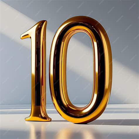Number 10 Icon Premium Ai Generated Psd