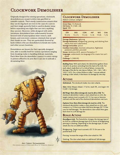 Monster Monday Clockwork Demolisher