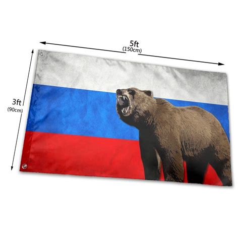 Russian Bear Flag The Russian Bear Colored In A Tricolor Stock