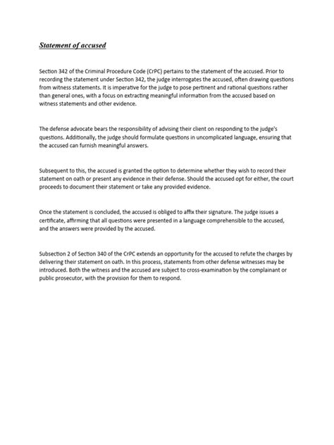 Statement Of Accused Pdf