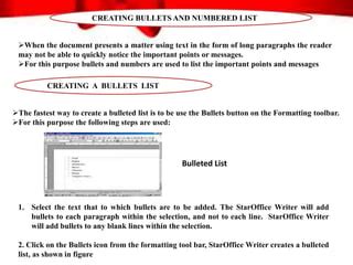 Creating Bullets And Numbered List R D Sivakumar PPTX