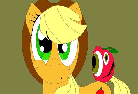 Applejack With Crazy Apple By Splashybacon On Deviantart