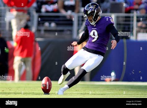 Baltimore Ravens Place Kicker Justin Tucker 9 Kicks During An Nfl