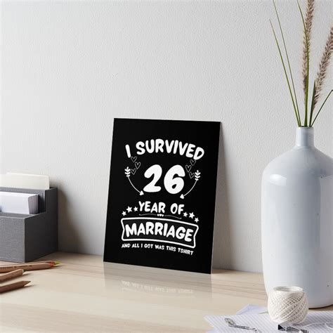 survived 26 years marriage happy 26th anniversary funny couples art