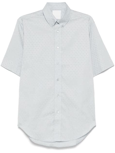 Givenchy Monogram Shirt Blue Editorialist