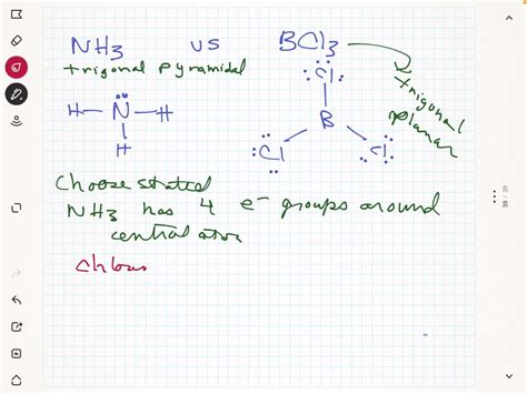SOLVED: Both NH3 and BCl3 are compounds that have a central atom with 3 atoms bonded to it ...