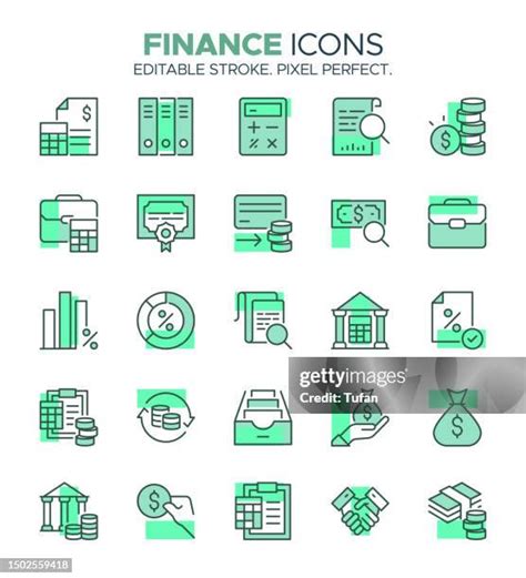 Financial Dynamics Icon Set Depicting Calculations Currency And Banking