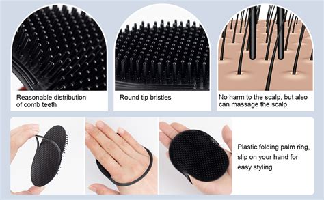 Hand Pocket Soft Comb Brush 5pcs Pocket Palm Combs Massage Hair