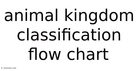 Animal Kingdom Classification Flow Chart