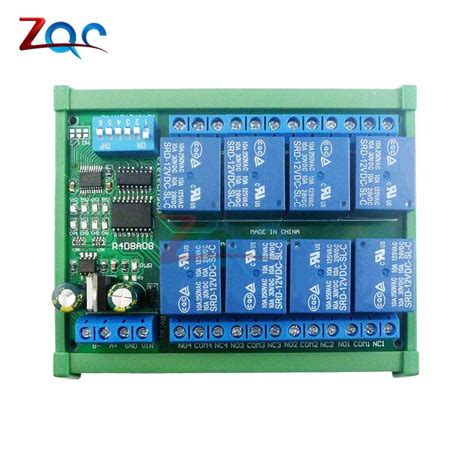 DC V Relay Module Channel MODBUS RTU RS Relay Board PLC Controller Serial Port Switch