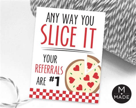 Pizza Referral Tags Business Marketing Real Estate Promo Referral