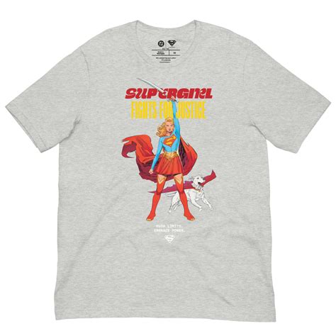 Supergirl T Shirt Fights For Justice Dc Shop