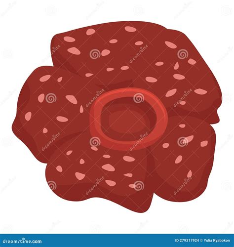 Rafflesia Icon Cartoon Vector Tropical Floral Stock Vector