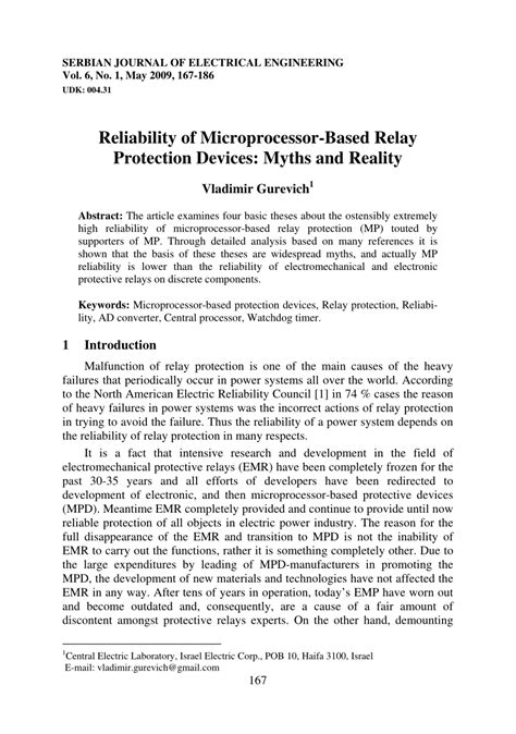 PDF Reliability Of Microprocessor Based Relay Protection Devices Myths And Reality