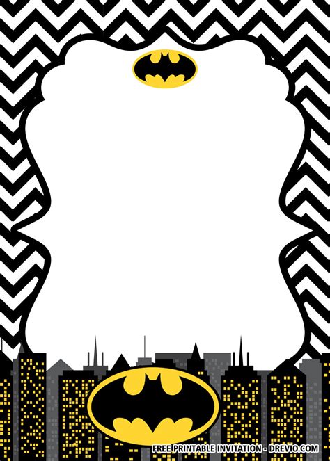 Free Printable Batman Birthday Invitation Templates Download Hundreds