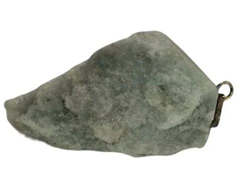 Daily Wear Grey Natural Raw Gemstone Pendant Size 40mm Length At Rs