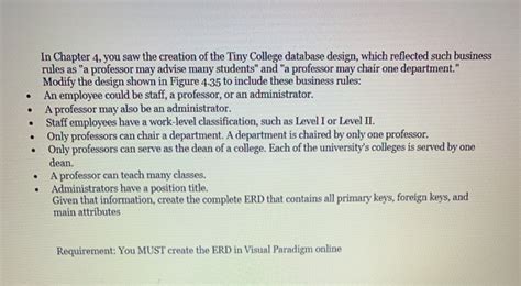 Solved Database and design question. may have to zoom in on | Chegg.com