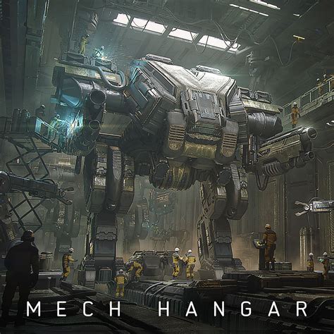 Mech Hangar Prabhu B Mech Giant Robots Concept Art