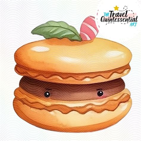 Cute Macarons Digital Art Setma001 Etsy
