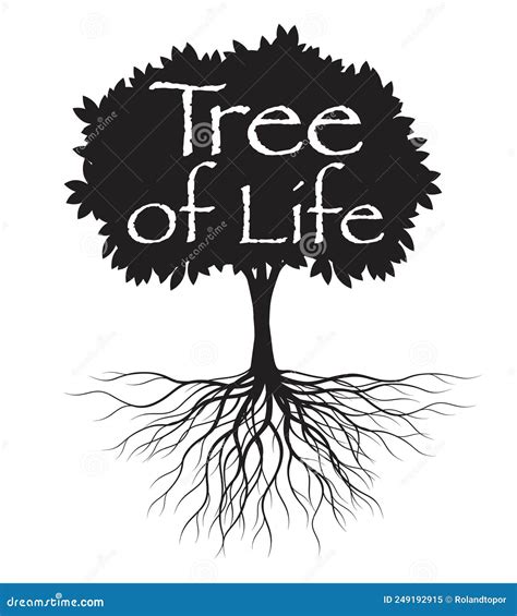 Black Tree Of Life Vector Illustration Stock Vector Illustration Of