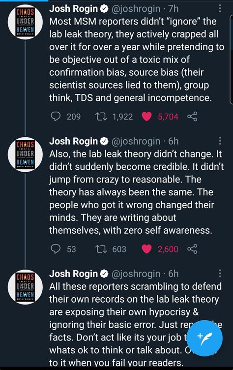 Based Josh Rogin Of The Washington Post R Conspiracy