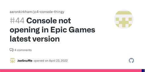 Console Not Opening In Epic Games Latest Version · Issue 44 · Aaronkirkhamjc4 Console Thingy