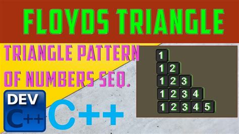 C Program To Print A Floyds Triangle Youtube
