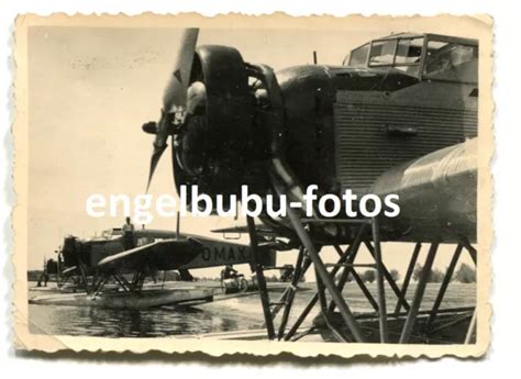 Foto Flugzeug Junkers Ju W34 Zu Wasser Seeflieger Kamenz 1943