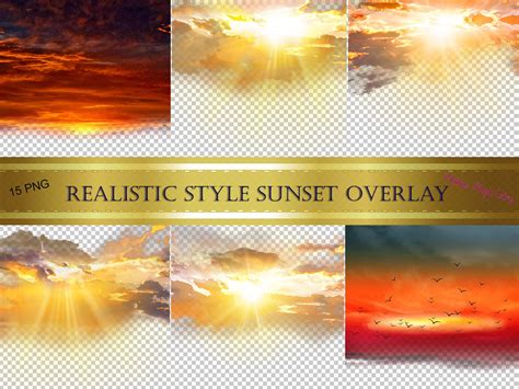 15 Realistic Style Sunset Overlays Sunset Overlay Photoshop Overlay