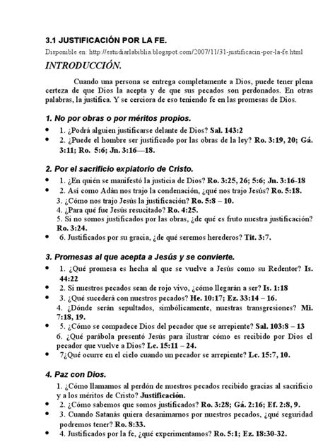 31 Justificacion Por La Fe Pdf Sola Fide Pecado