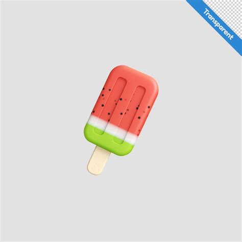 Premium Psd Watermelon Popsicle 3d Illustration