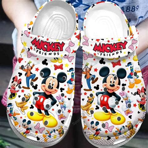 Kissing Mickey Mouse And Minnie Clogs Design By Crocodile