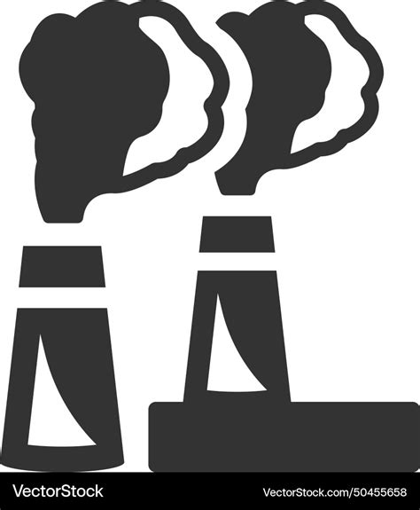 Industry Smoke Pollution Icon Royalty Free Vector Image