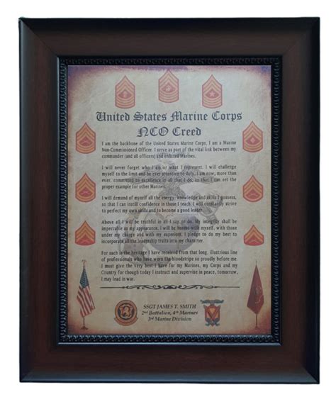 Better U S Marine Corps Nco Noncommissioned Officers Creed Aged