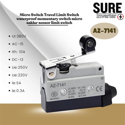 Jual Limit Switch Micro Switch Travel Limit Switch Micro Saklar Sensor Limit Switch Az 7141 1no