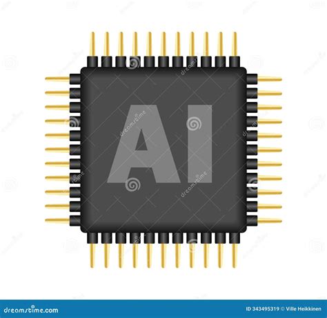 Ai Cpu Gpu Microchip Icon Machine Learning Micro Chip Symbol Ml
