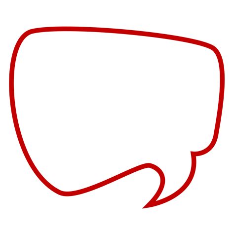 Blank Speech Bubble Dialog Outline Comic Style Chat Dialog Simple