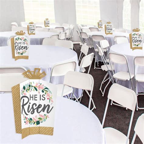 Religious Easter Table Decorations Christian Holiday Party Fold And Flare Centerpieces 10