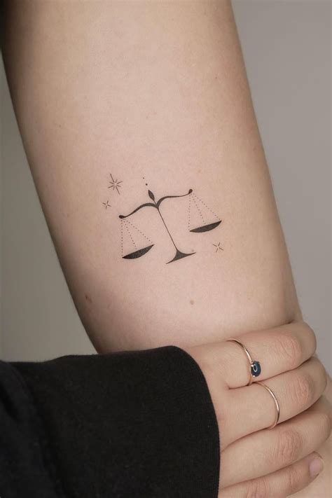 Small Libra Scale Tattoo Design With Symbolic Meaning And Stylish