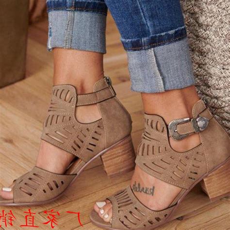 Women Ig Eel Sandals Summer Soes Plus Size 43大码女凉鞋虎窝淘