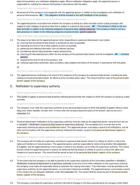 Data Breach Policy Template