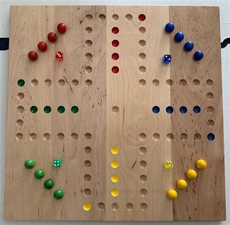 20 Solid Birch Or Oak 4 Player Aggravation Board Wahoo With