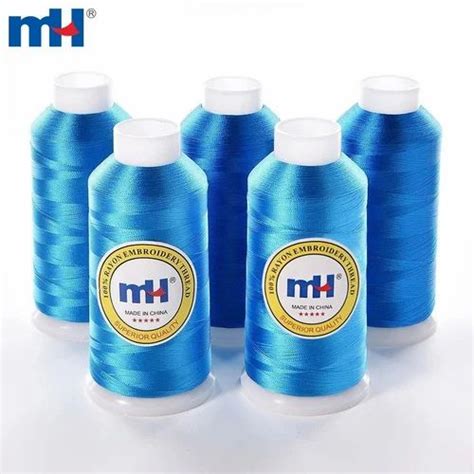 Mh Blue Rayon Embroidery Thread Packaging Type Cone 200 Denier At Rs